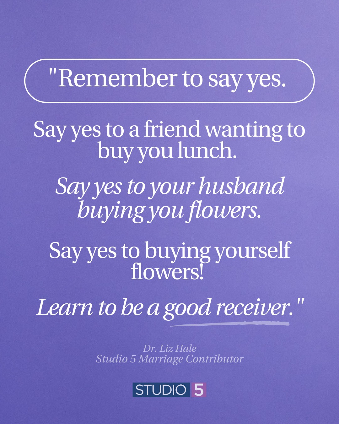 Today's goal: Say yes for you. | SnapWidget