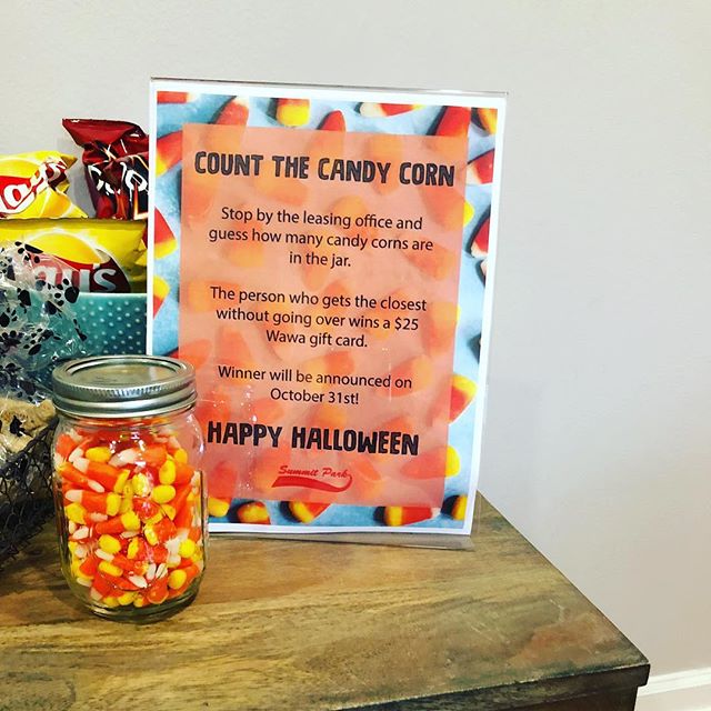 Count The Candy Corn Is Currently Going On At The Summit Park Leasing 