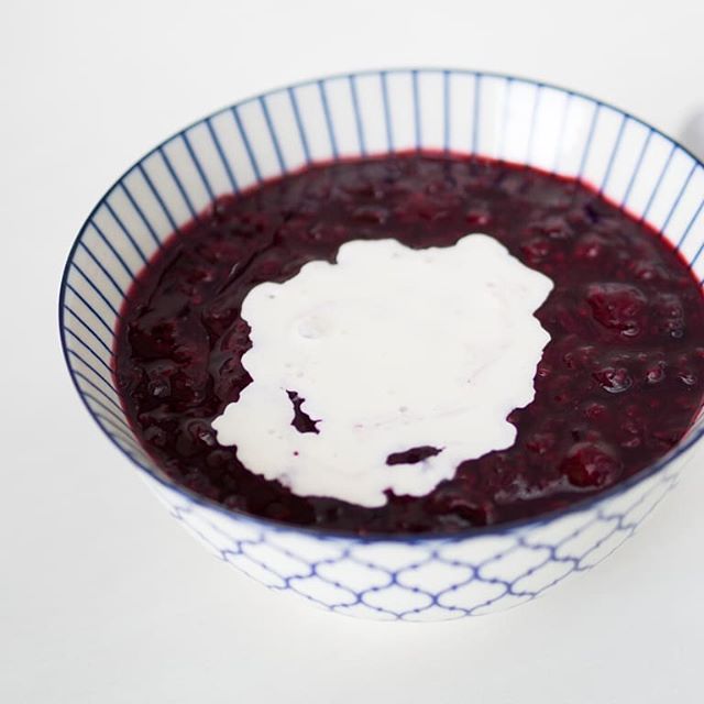 This Danish Red Berry Pudding is also known as Rødgrød Med Fløde. Due ...
