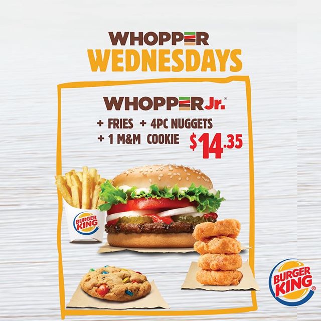Visit Burger King for Whopper Wednesdays! ⠀ Sink your teeth into BK's ...