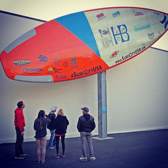 Behind the International Surf Museum at Huntington Beach, CA you find ...